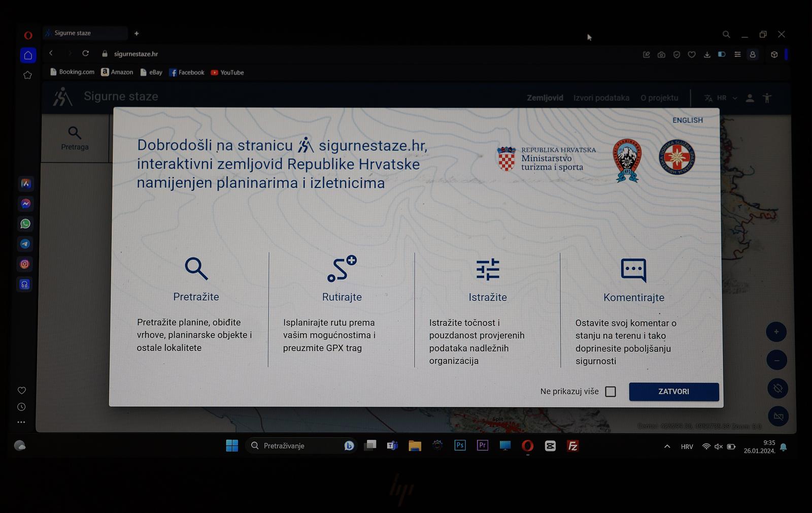 Aplikacija Sigurne staze namijenjena planinarima i izletnicima - eZadar.hr