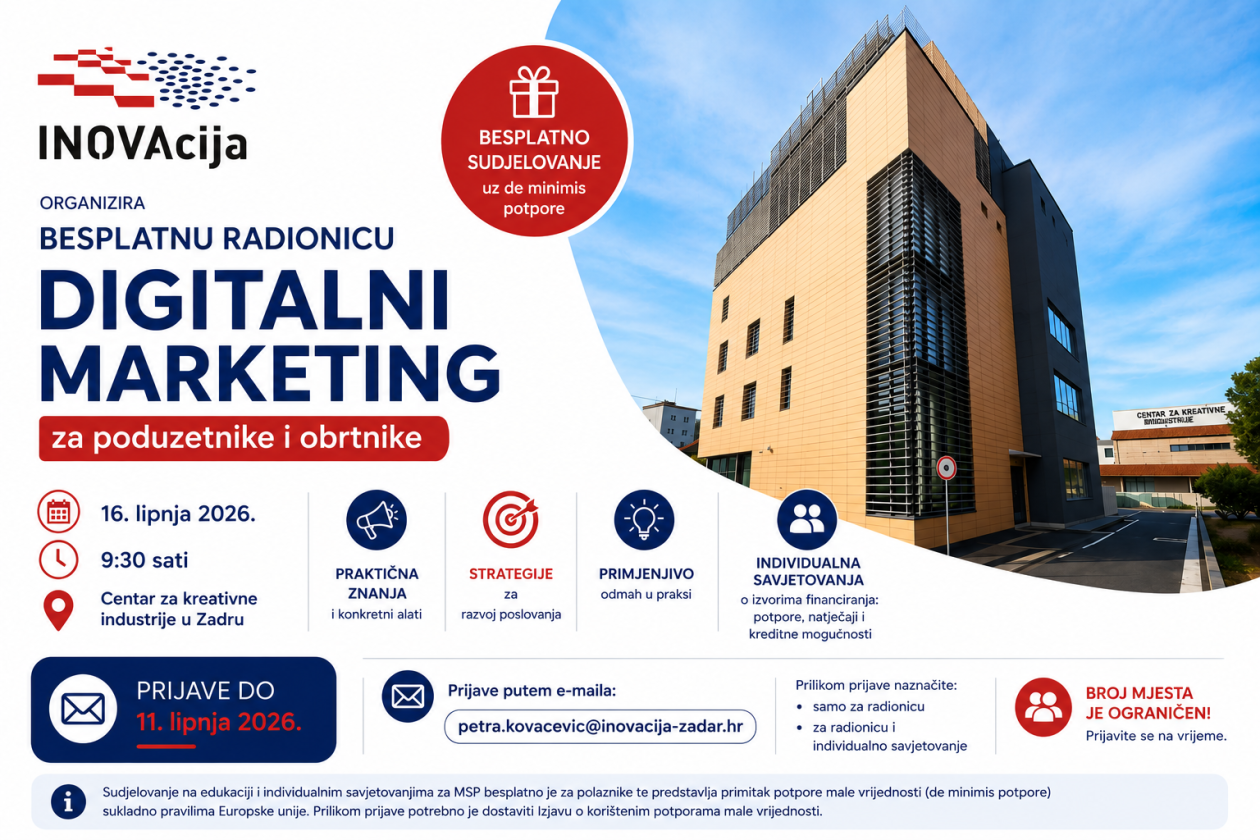U tijeku su prijave za besplatnu radionicu „Digitalni marketing za ...
