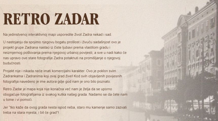 Retro Zadar - interaktivna mapa sa predivnim starim fotografijama Zadra ...